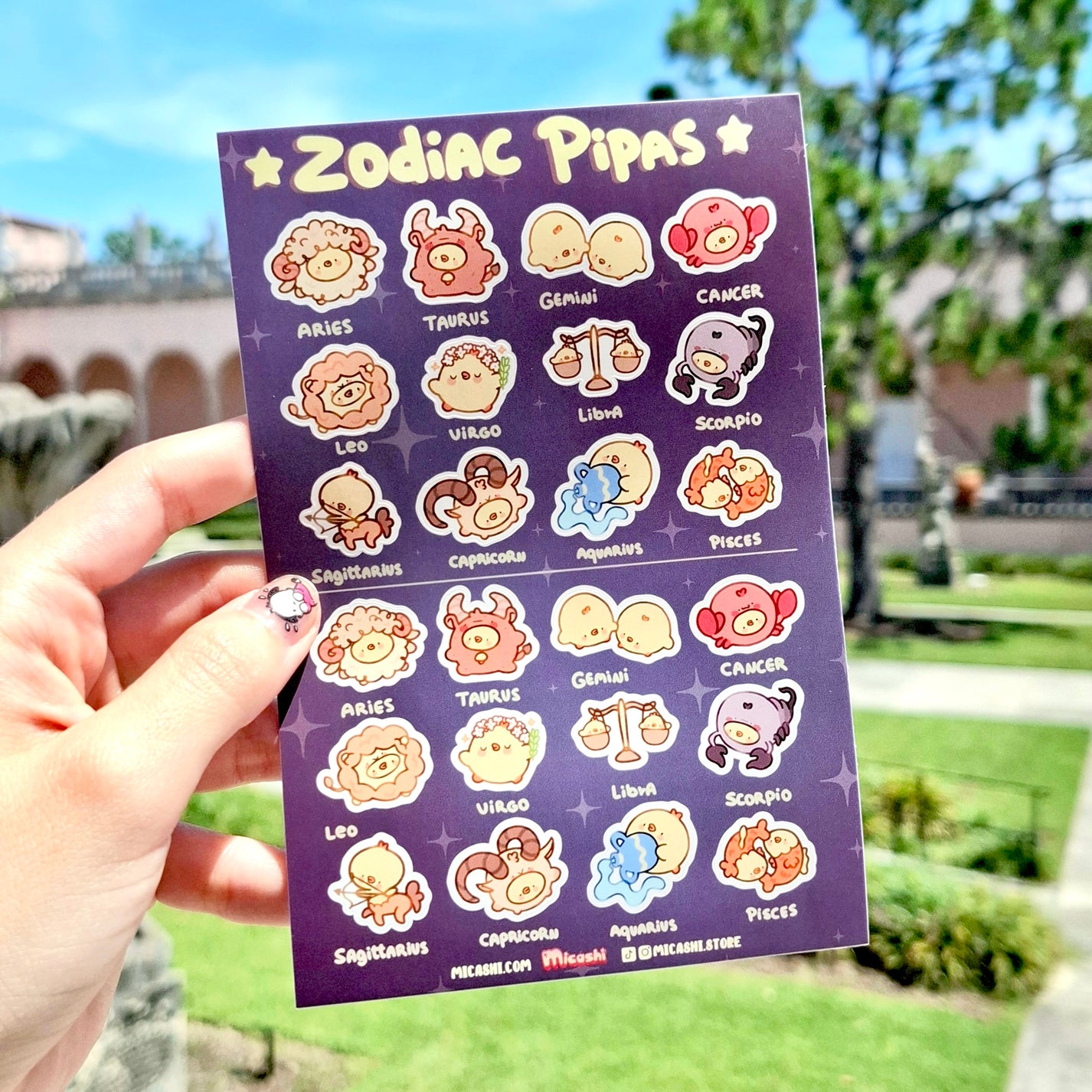 Zodiac Pipa ♎ Planner Sticker Sheet - cute kawaii duck, chick, bird st ...