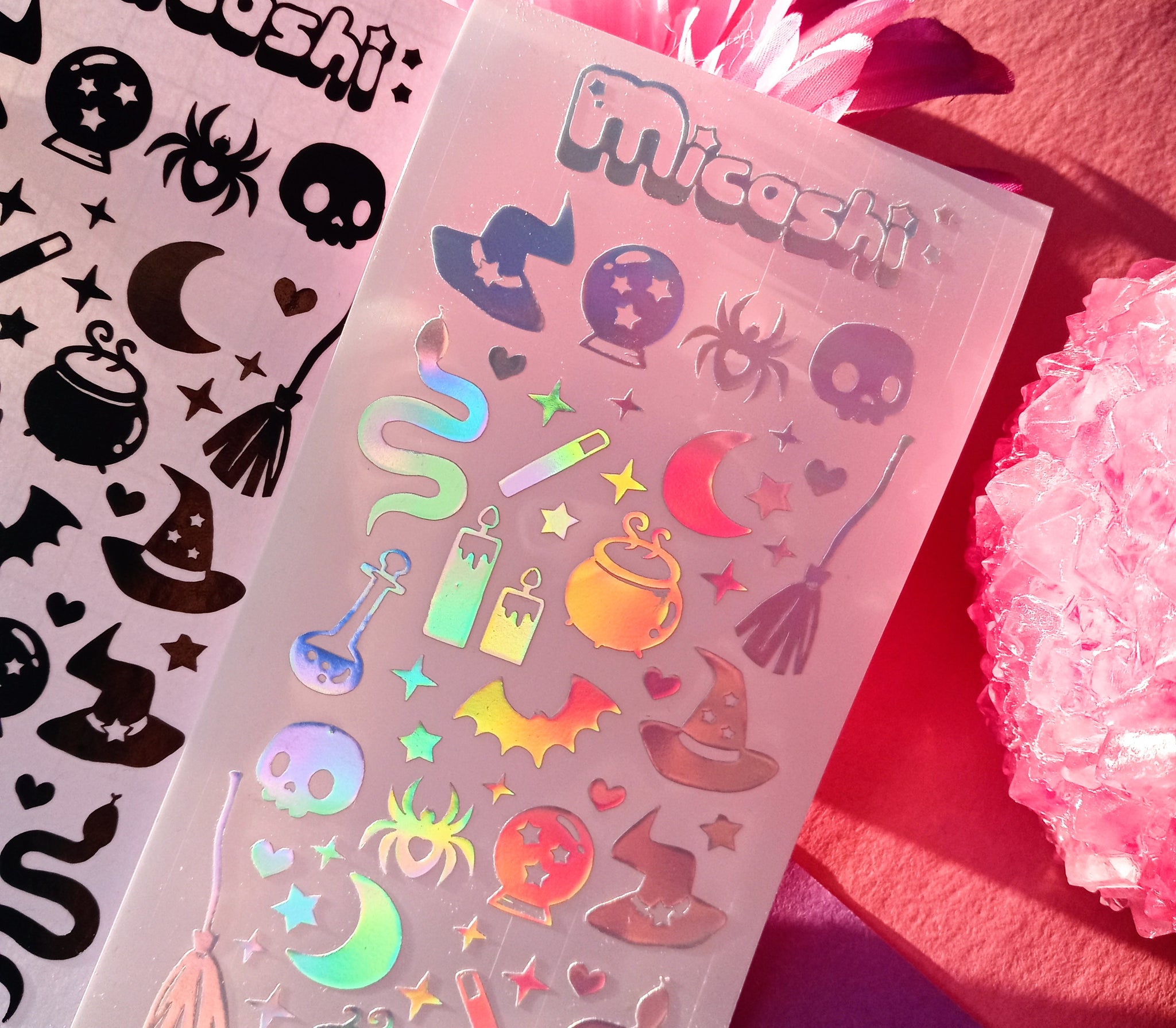 Spooky Magic Wtich Holographic Stickers Sheet – Micashi Store