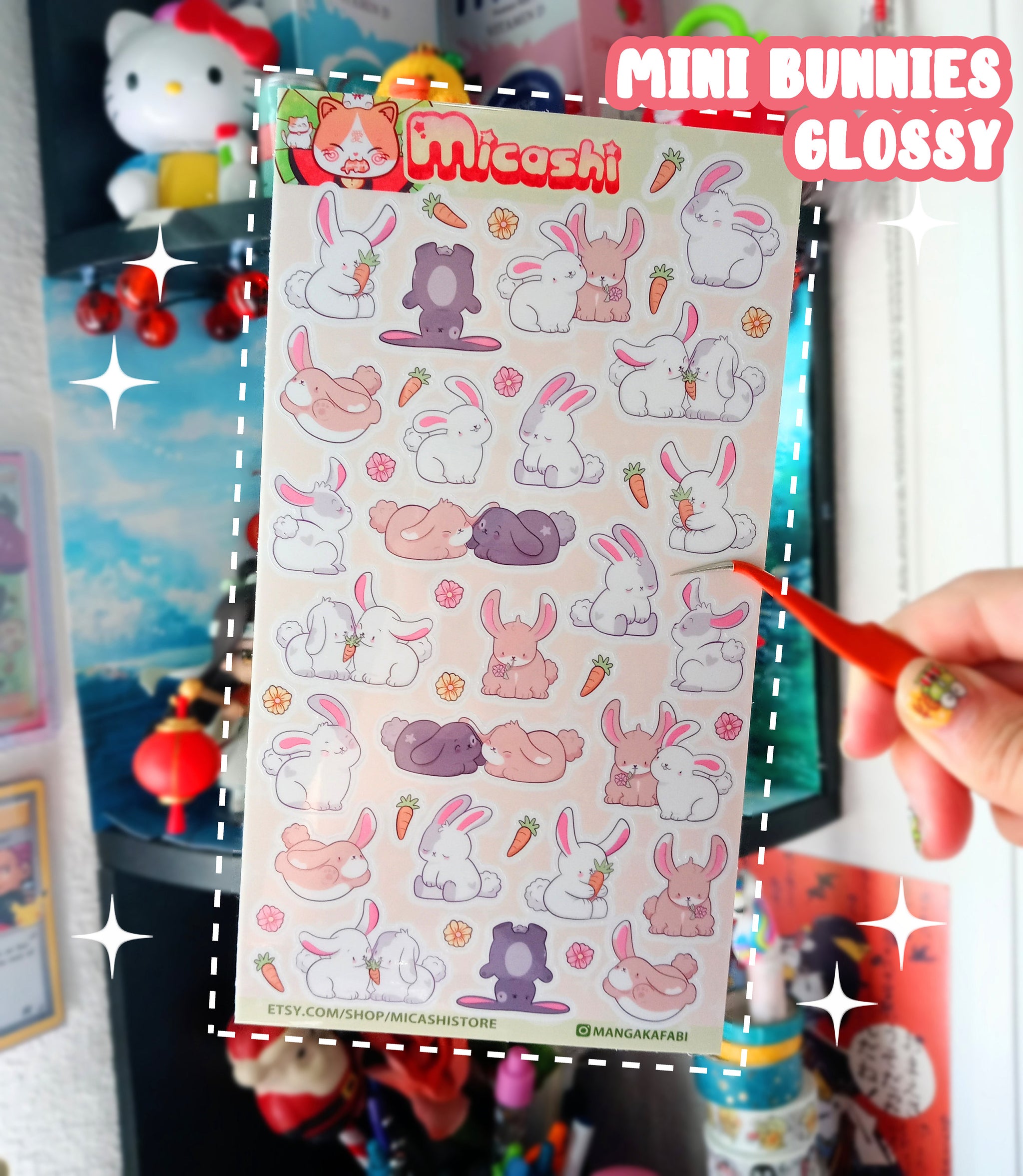 Cute Bunnies sticker sheet – Micashi Store