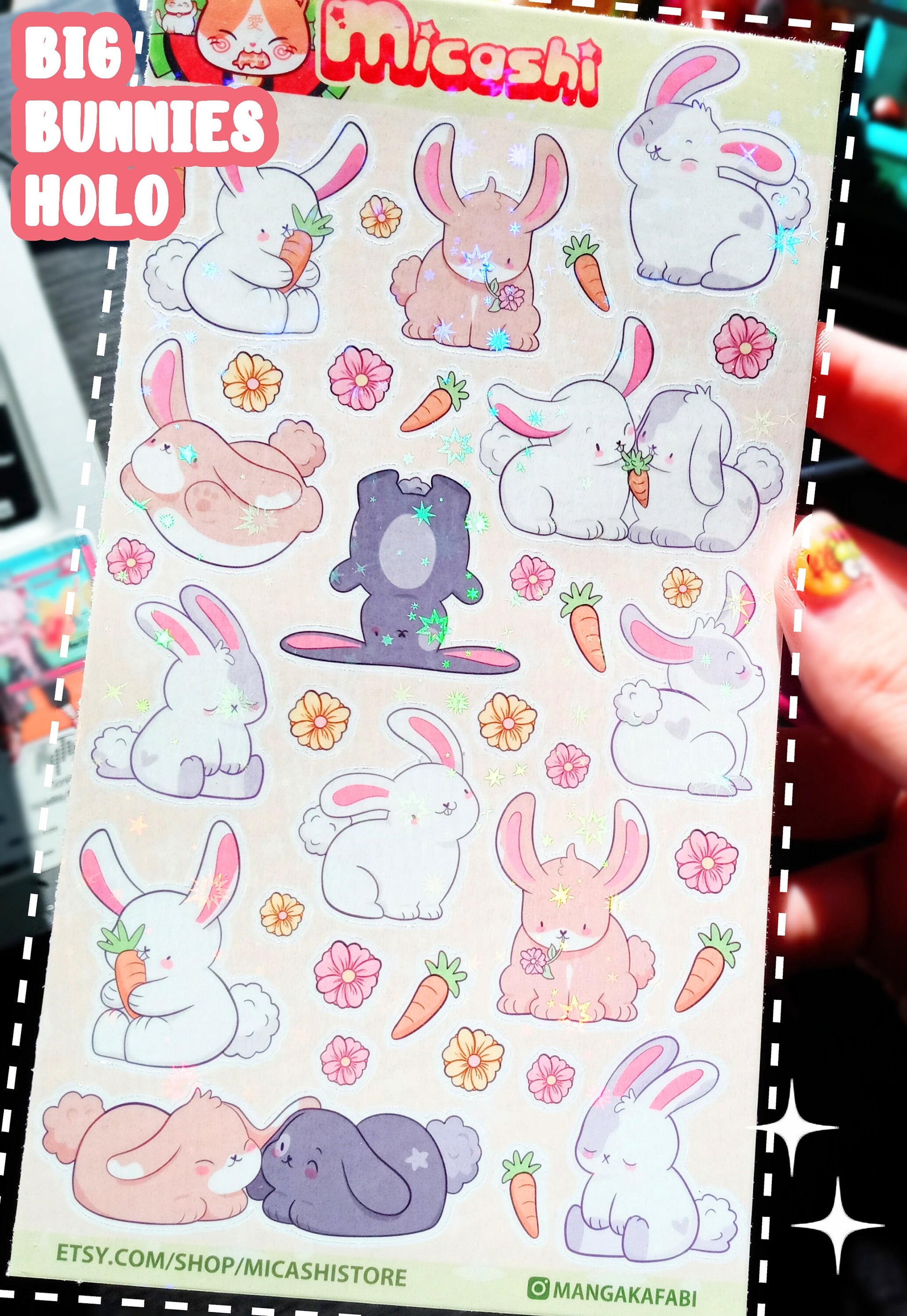 Cute Bunnies sticker sheet – Micashi Store